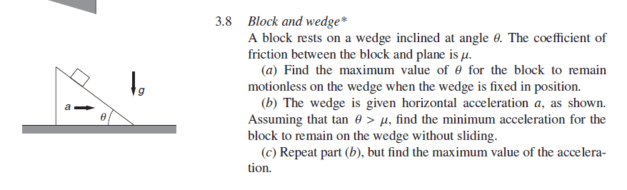 A block on an accelerating wedge • Physics Forums
