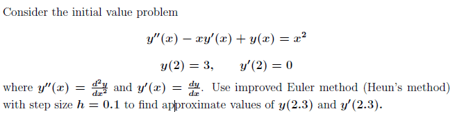 Heuns Method For Second Order Ode Eng Maths • Physics Forums