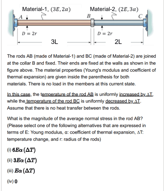 Normal Stress in Rods Experiencing Temperature Changes • Physics Forums