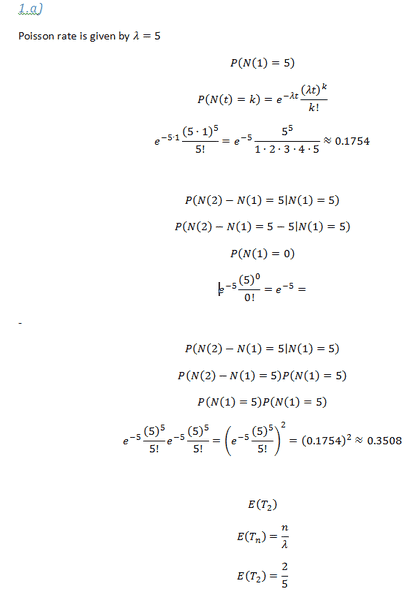 Statistics, Poisson processes.