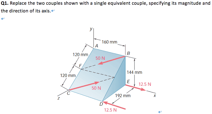 Is my approach correct for the 3D moment couple problem? • Physics Forums