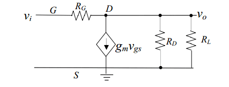 Find Voltage Gain: Deriving Vgs=Vds - Small Signal Circuit • Physics Forums