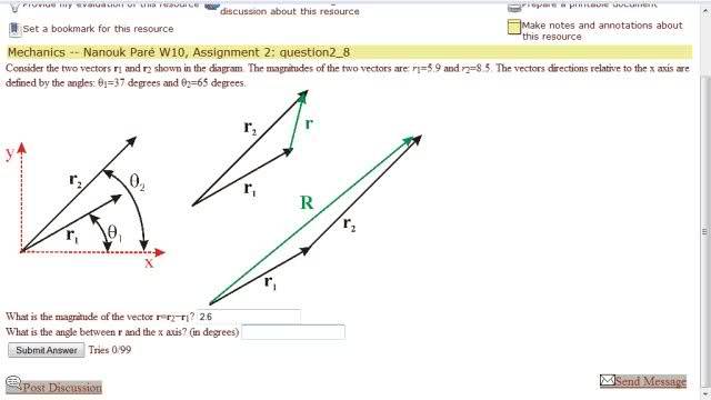 Magnitude of the vector r=r2−r1? • Physics Forums