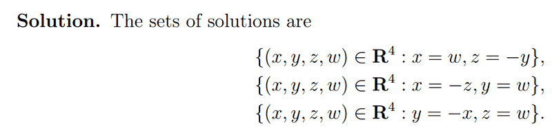 How is it possible to solve this system of 2 equations with 4 unknowns ...