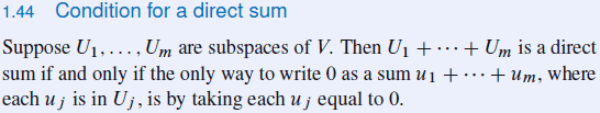 Confusion About The Direct Sum Of Subspaces 