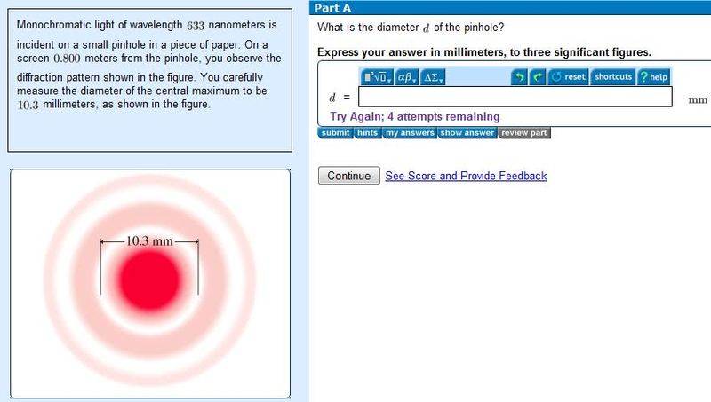 Circular Diffraction Patterns: What is the Correct Diameter of the Slit?