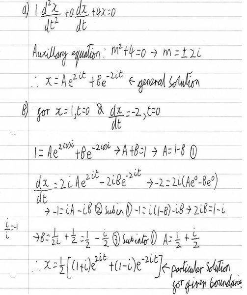 Finding The Particular Solution To An Ode With Set Boundary Conditions