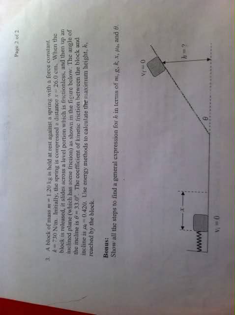 Conservation of energy (Ramp question) - Thanks • Physics Forums