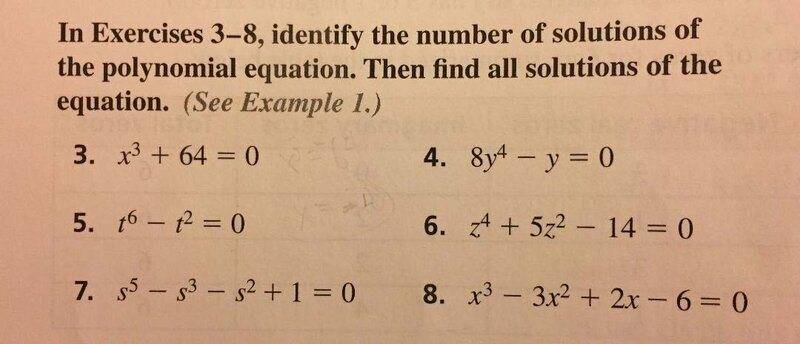 Solving Polynomial Equations Tessshebaylo