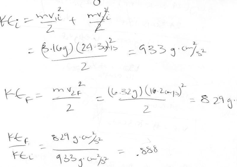 Fraction of the initial kinetic energy is transferred? • Physics Forums