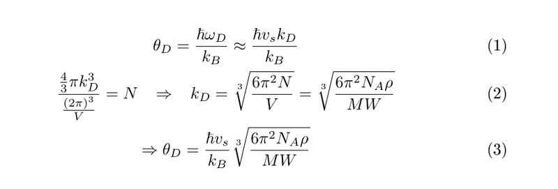 Debye temperature for Na