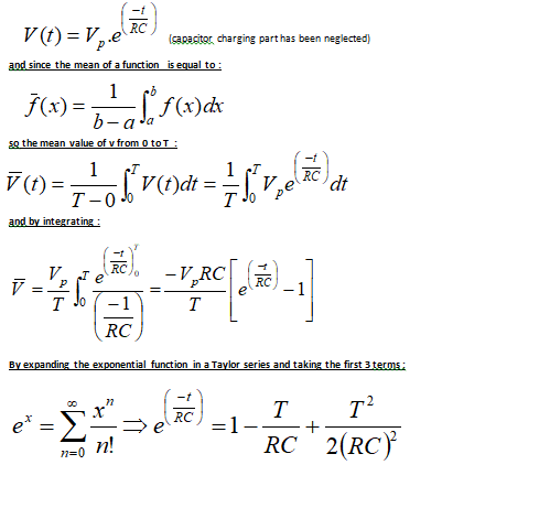 A derivation of the Vdc in a fullwave rectifier with smoothing ...