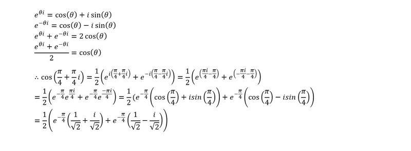 Trouble computing the cosine of a complex number