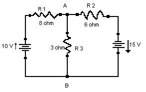 Solving a circuit using Kirchhoff's Rules