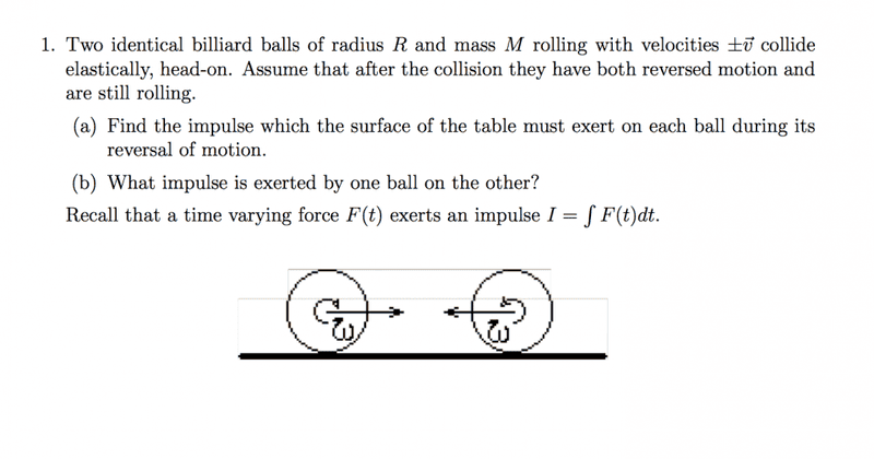 Collision of two billiard balls with spin