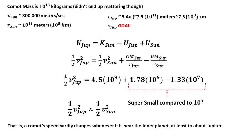 Did I Calculate the Speed of a Comet Correctly? • Physics Forums