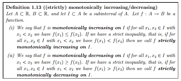 Monotonically decreasing/increasing • Physics Forums