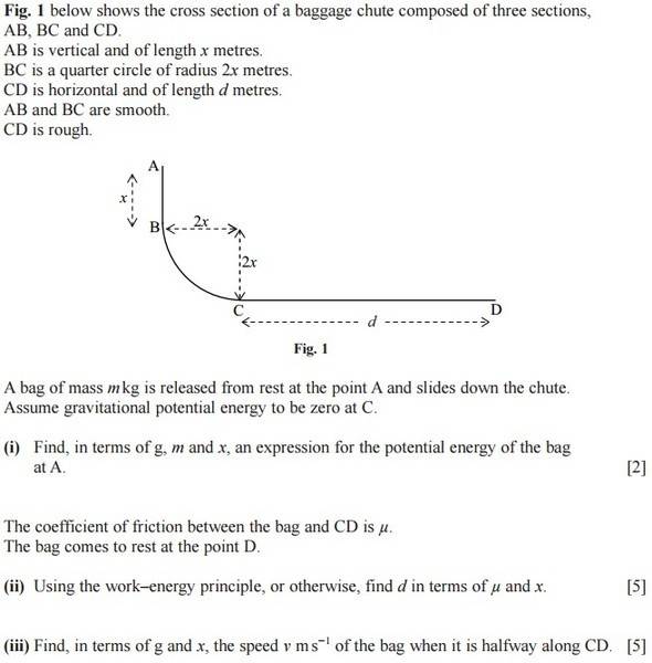 Help With The Work energy Principle