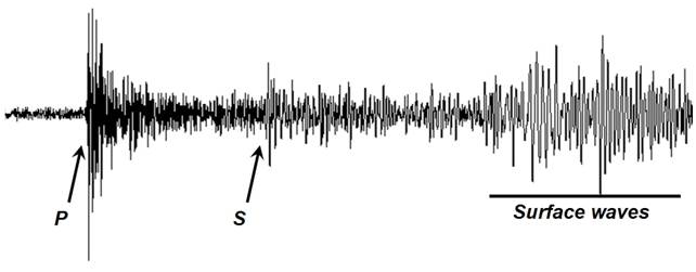 Reading a Seismogram, where are the S waves? • Physics Forums
