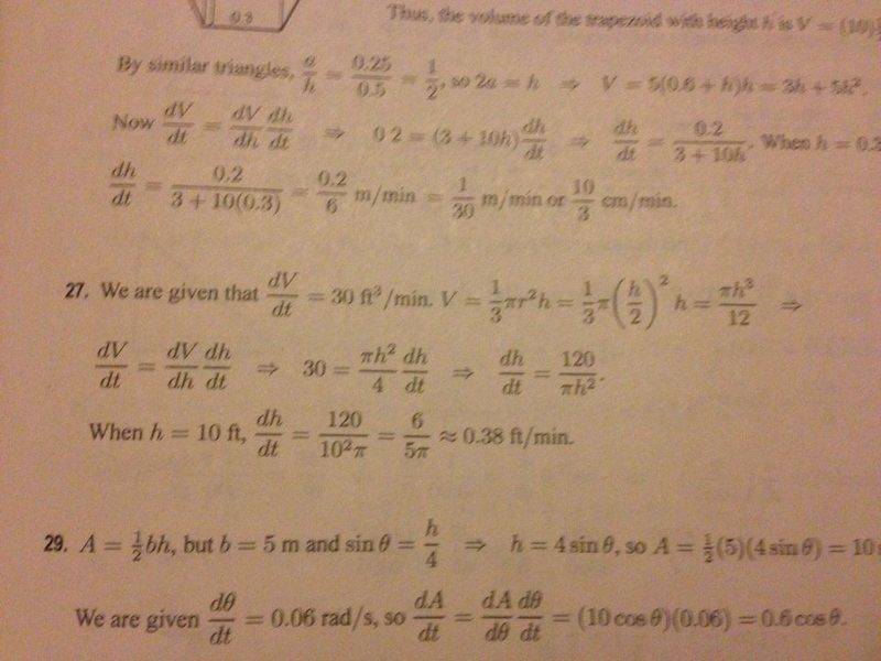 Calculating DH/dT for a Cone: Understanding dV/dH in the Volume Formula ...