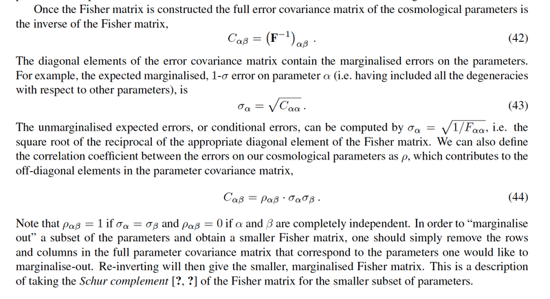 Fisher matrix - equivalence or not between sequences • Physics Forums