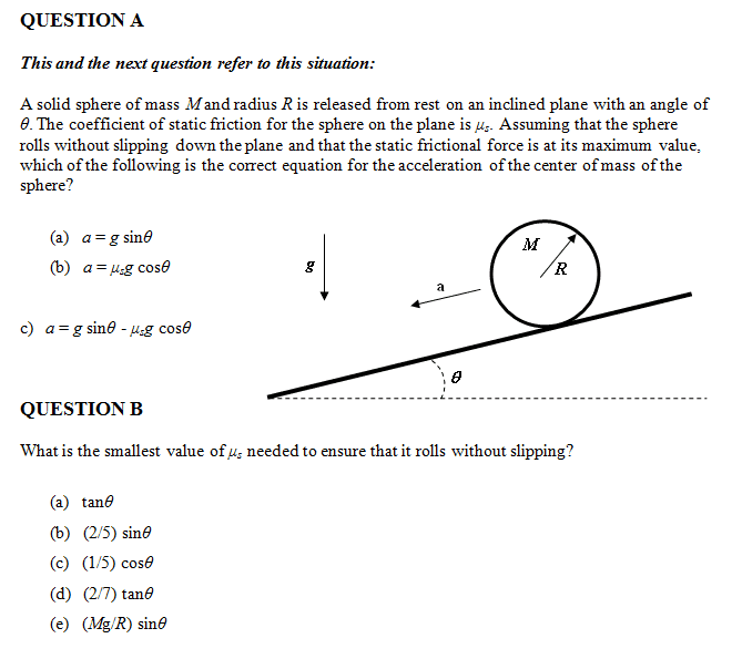Sphere on Incline Homework: Solve Torque Equation