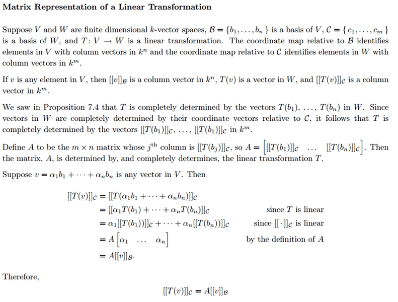 Matrix Representation of Linear Transformation • Physics Forums