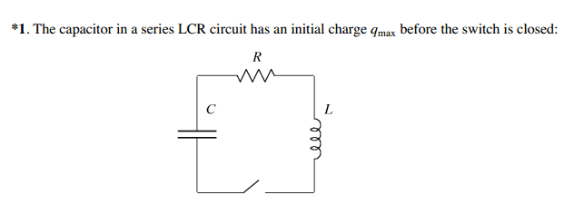 Differential equation for an LCR circuit • Physics Forums