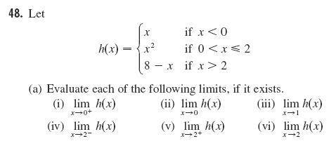 Right/left hand limit as x approaches to 0