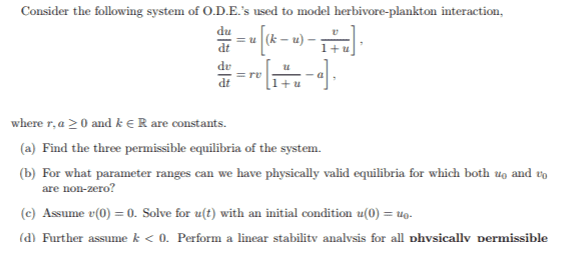 Mathematical Biology Coupled Odes 