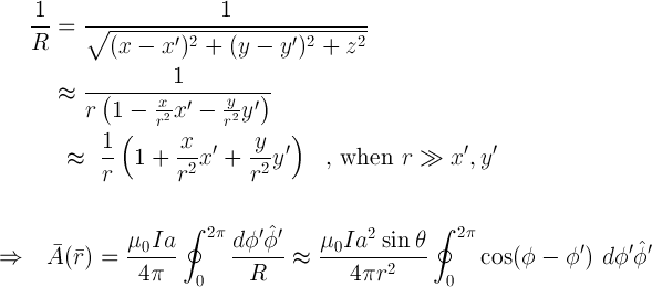 Magnetic dipole moment derivation