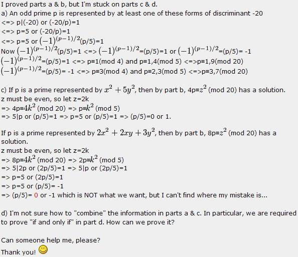 Number theory: Binary Quadratic Forms