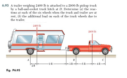 Statics problem, trailer and truck system • Physics Forums