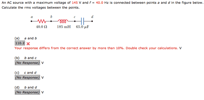 Omggg Determining voltage between point a and b given R = 40 ohms