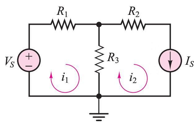 Mesh analysis, 2 meshes 1 known current source • Physics Forums
