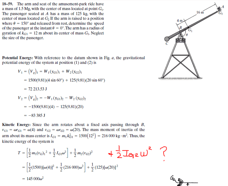 Conservation of energy with rotational motion problem
