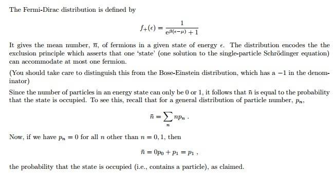 Stat mech: Fermi-Dirac distribution