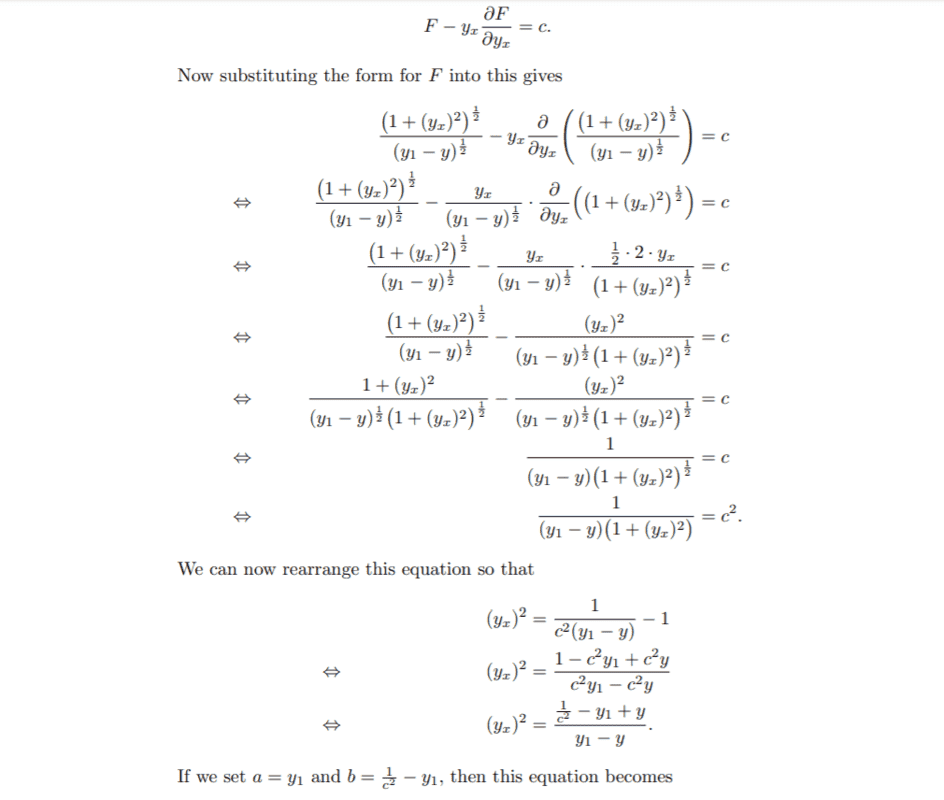 Euler Lagrange Equation