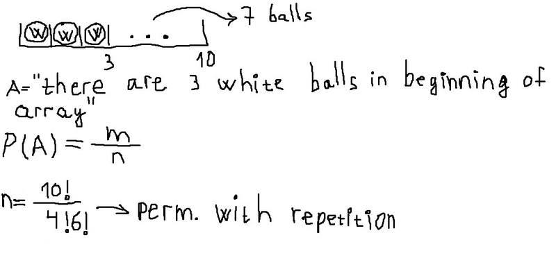 Calculating Probability for Array of Balls