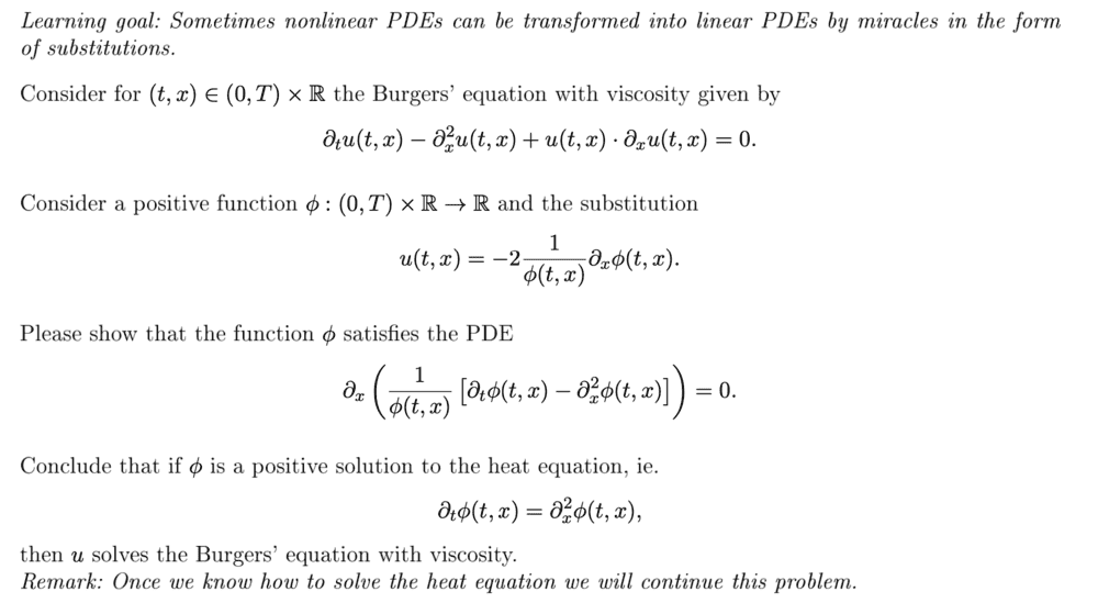 The Cole-Hopf transformation for Burger equation
