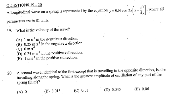 SHM equation velocity of wave help