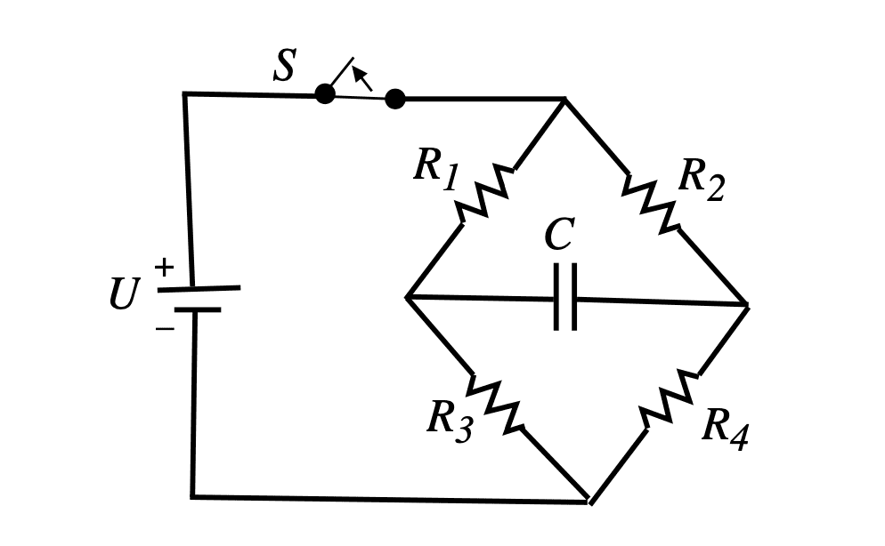Discharging this capacitor in an RC bridge circuit