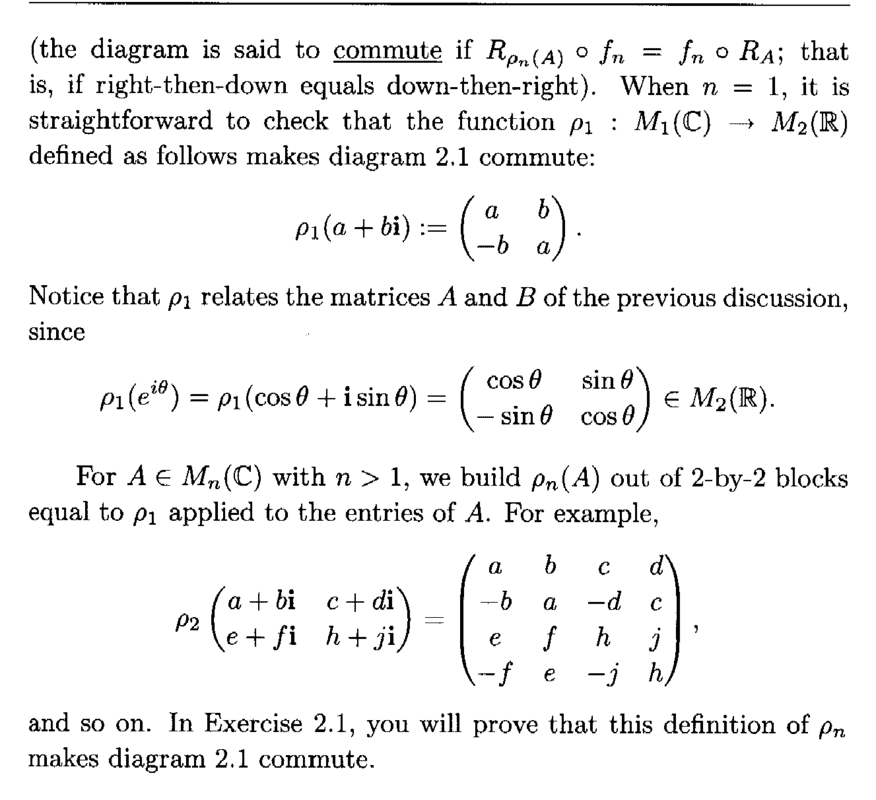 Complex-Linear Matrices & C-Linear Transformations .... Tapp, Propn 2.4 ...