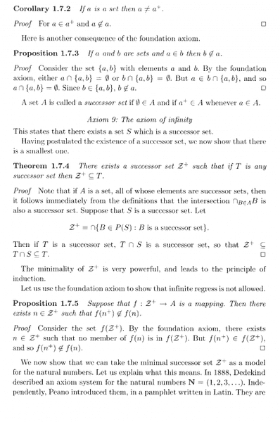 Axiom of Infinity & Garling, Th. 1.7.4 & the successor set • Physics Forums