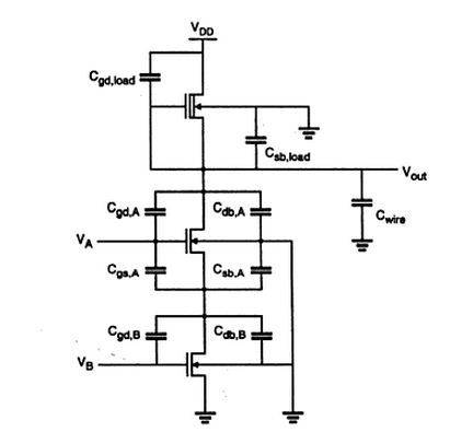 Capacitances in NAND2 depletion mode nmos logic • Physics Forums