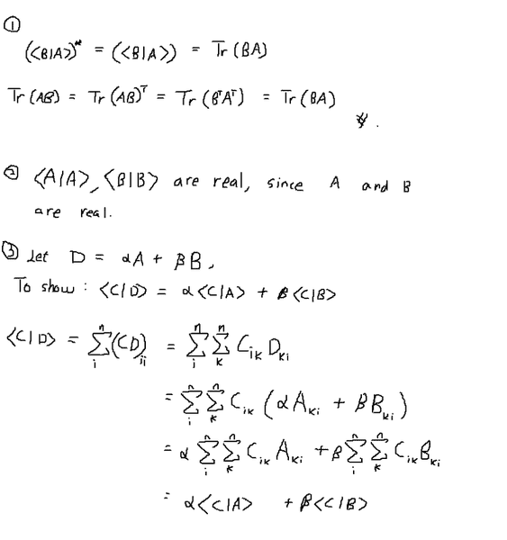Trace of Matrix Product as Scalar Product • Physics Forums