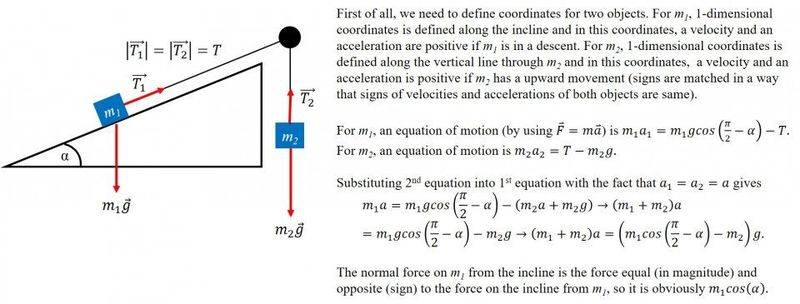 What is the Normal Force on an Incline Plane with Two Connected Blocks ...