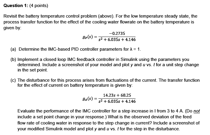 IMC-Based PID Controller Design for Second Order Process - Homework Solution