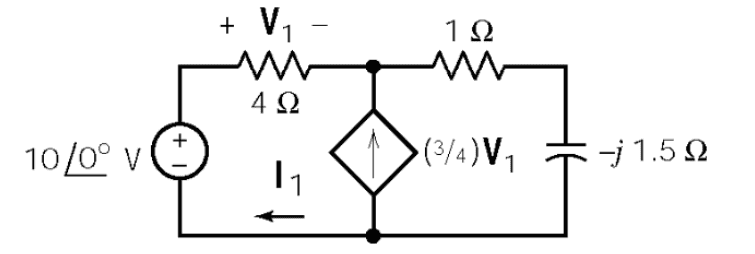 Mesh analysis with dependent voltage source