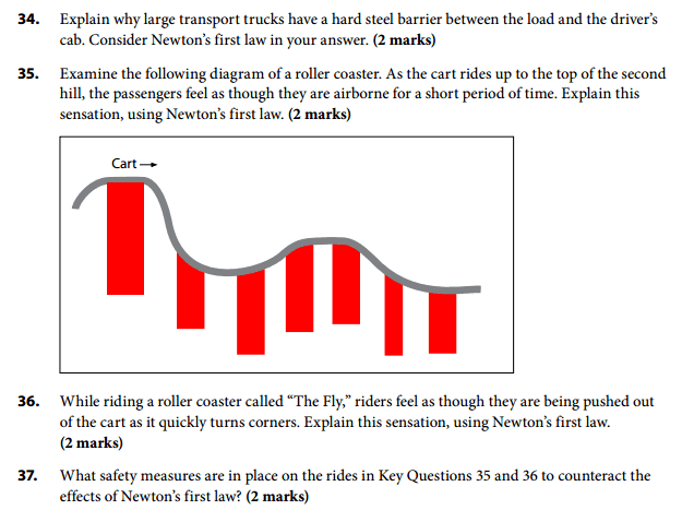 Newtons First Law Of Motion Roller Coaster Solved Newton's Laws Of